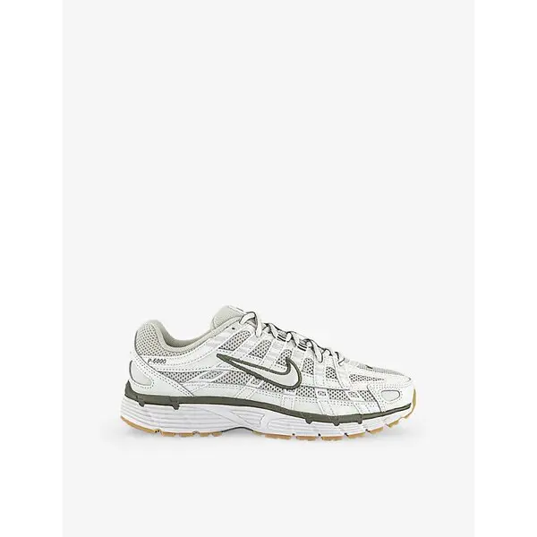 Nike P-6000 Leather And Mesh Trainers - Light Bone Sail Phantom