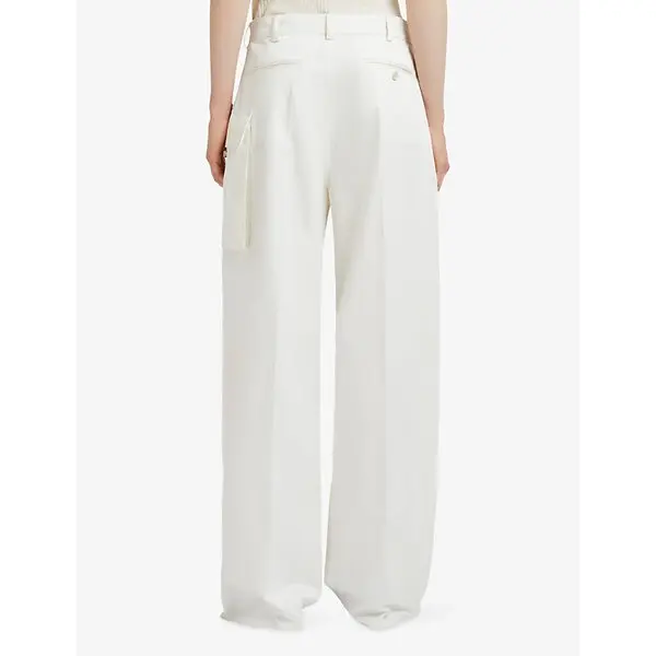 Marni Logo-patch Cotton Gabardine Cargo Trousers - 00w01