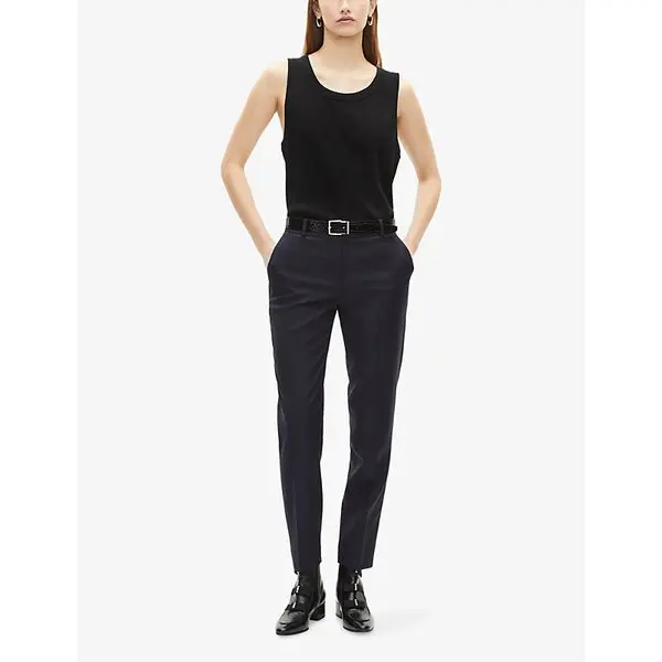 The Kooples Tailored Slim-fit Mid-rise Wool Trousers