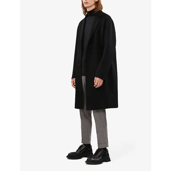 John Smedley Cherwell Turtleneck Wool Jumper - Black
