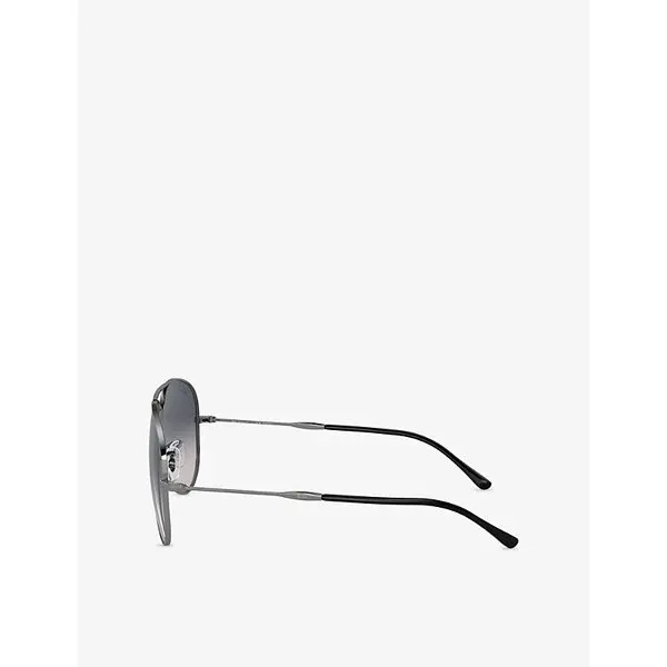 Ray-ban Rb3825 Old Aviator-frame Metal Sunglasses - Grey