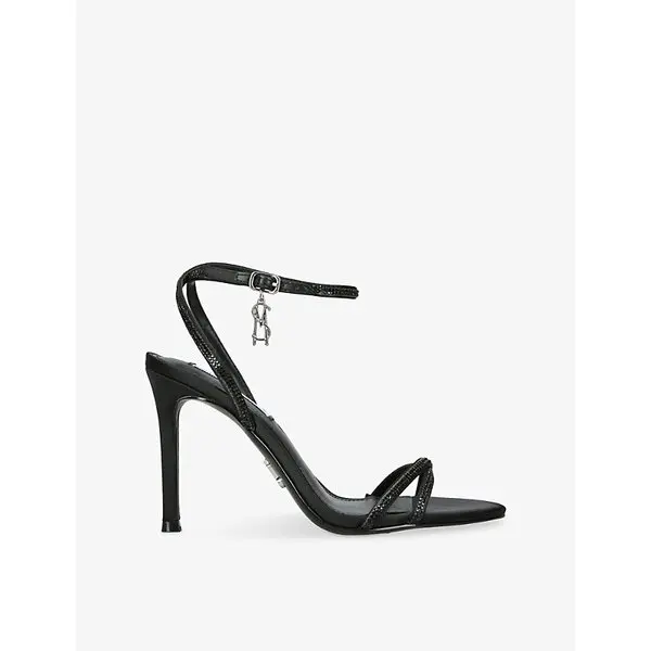 Steve Madden Juniper Embellished Stiletto Sandals - Black