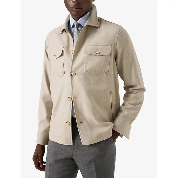 Eton Checked Slim-fit Cotton-twill Shirt - Light Blue