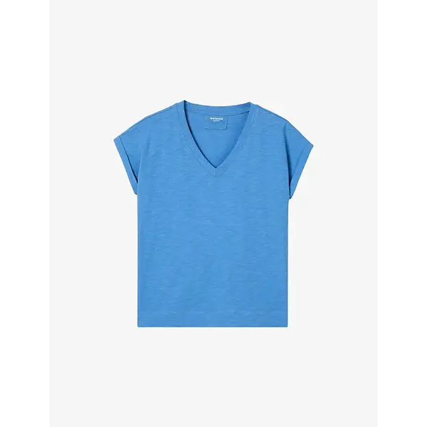 Whistles Willa Cotton-jersey T-shirt - Blue