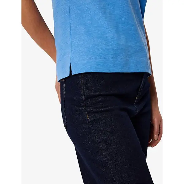 Whistles Willa Cotton-jersey T-shirt - Blue