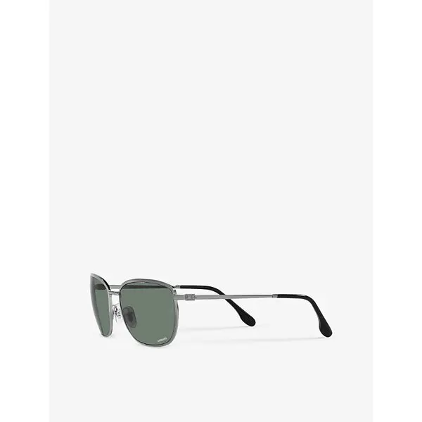 Ray-ban Rb3705 Chromance Square-frame Metal Sunglasses