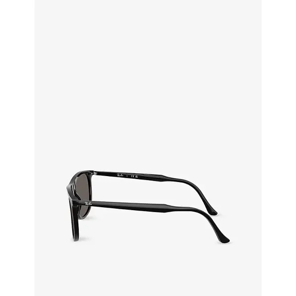 Ray-ban Rectangle-frame Acetate Sunglasses - Black