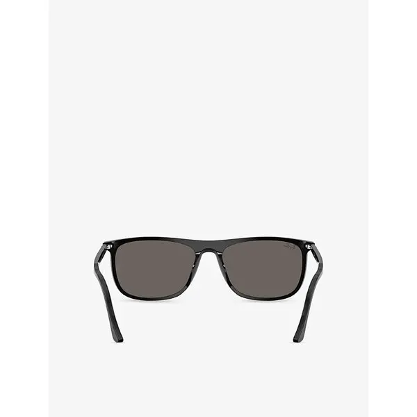 Ray-ban Rectangle-frame Acetate Sunglasses - Black