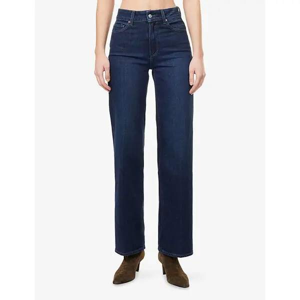 Paige Sasha High-rise Wide-leg Stretch Denim Jeans - Dwell