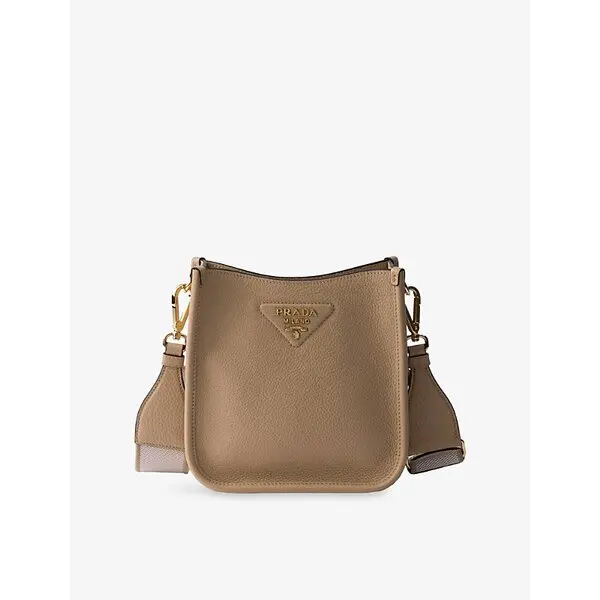 Prada Triangle-patch Leather Mini Shoulder Bag