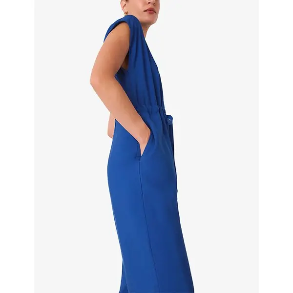 Whistles Drawstring Waist Wide-leg Woven Jumpsuit