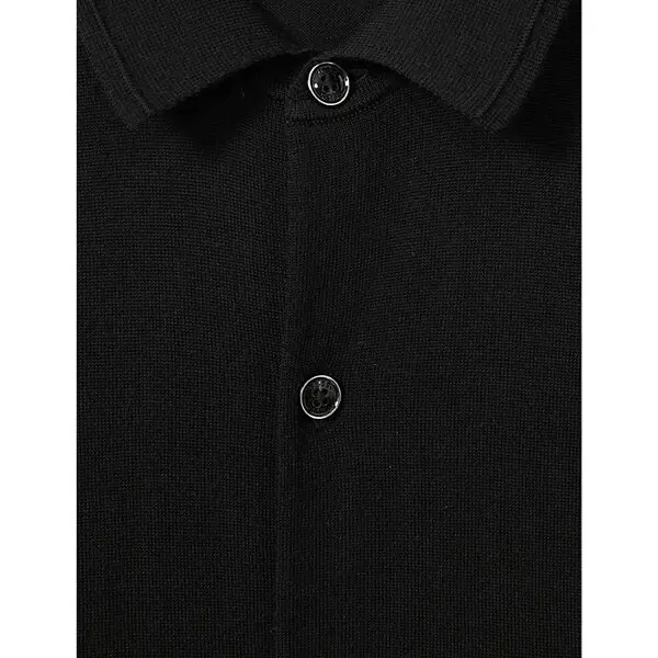 REISS Buttoned Wool Cardigan - Black