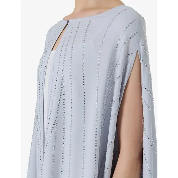 LEEM Embellished Woven Cape