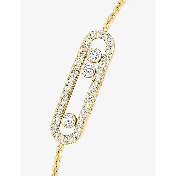 Messika Baby Move 18ct Gold And Pave Diamond Bracelet