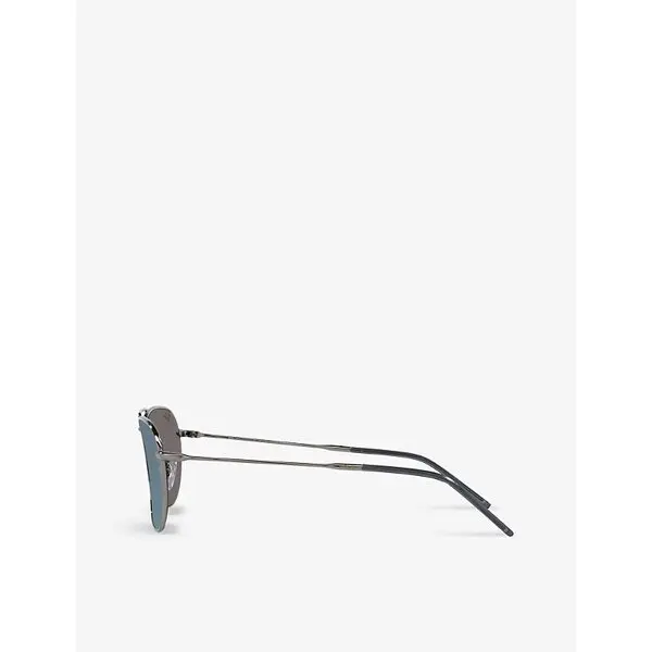Ray-ban Caravan Reverse Square-frame Metal Sunglasses