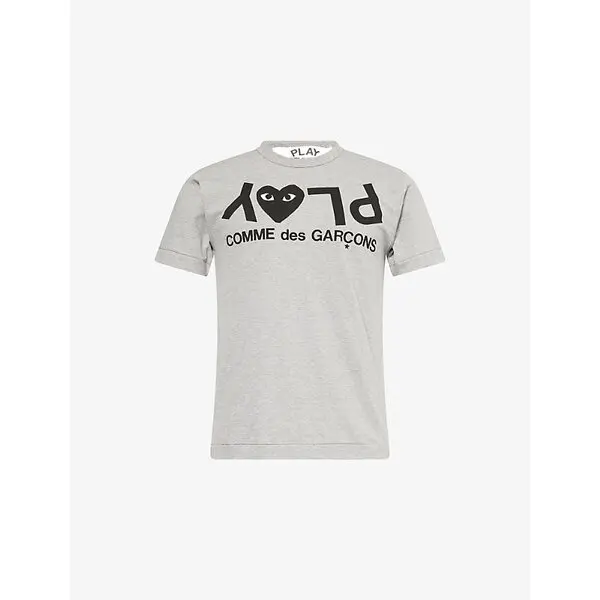 Play Comme Des Garcon Reverse-logo-print Cotton-jersey T-shirt