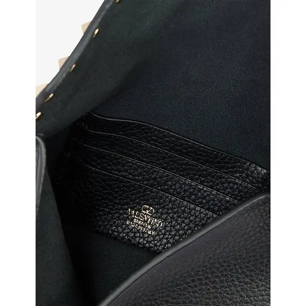 Valentino Garavani Rockstud Grained-leather Pouch - Nero