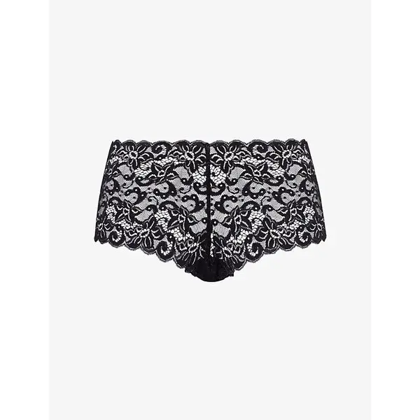 Hanro Moments Stretch-lace Maxi Briefs - Black