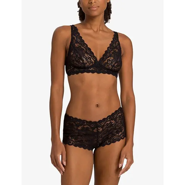 Hanro Moments Stretch-lace Maxi Briefs - Black