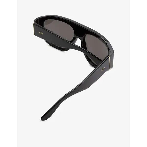 RETROSUPERFUTURE Biscotto Aviator-frame Acetate Sunglasses - Black