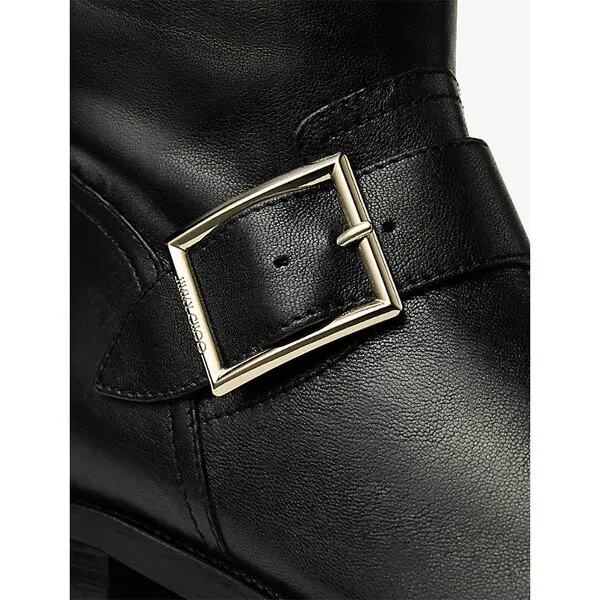 JIMMY CHOO Biker Mid Leather Boots