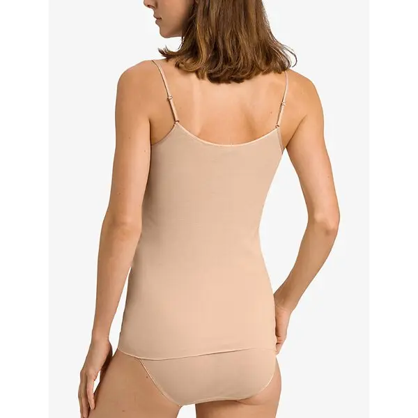 Hanro Seamless Cotton-jersey Cami Top - Beige