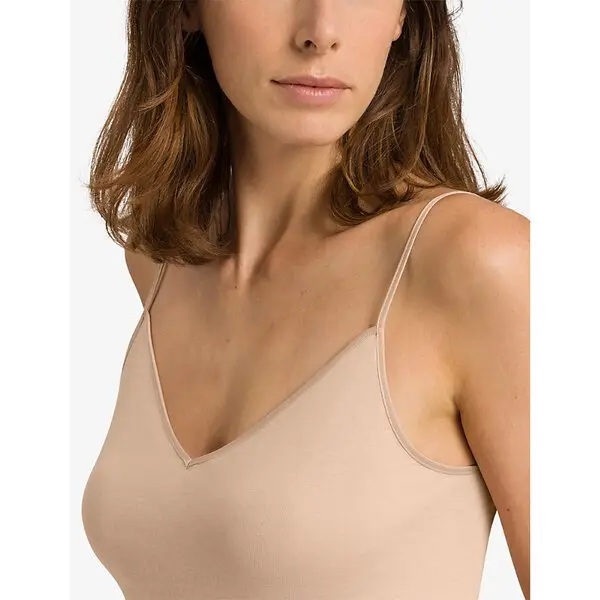 Hanro Seamless Cotton-jersey Cami Top - Beige