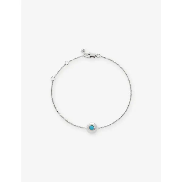 Monica Vinader Sterling And Turquoise Chain Bracelet - Silver