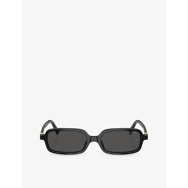 Miu Miu Rectangle-frame Acetate Sunglasses - Black