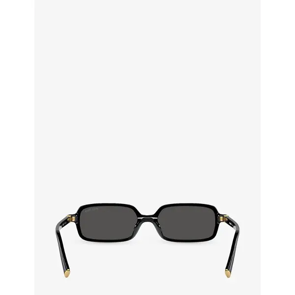 Miu Miu Rectangle-frame Acetate Sunglasses - Black