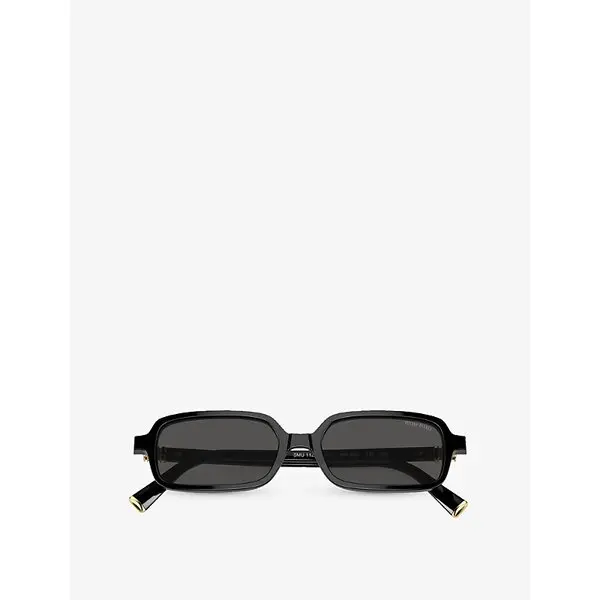 Miu Miu Rectangle-frame Acetate Sunglasses - Black
