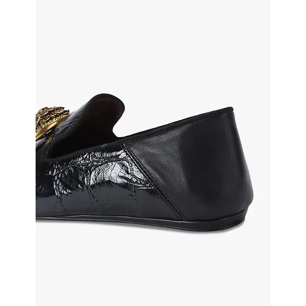 Kurt Geiger Chelsea Eagle-embellished Flat Patent-leather Loafers