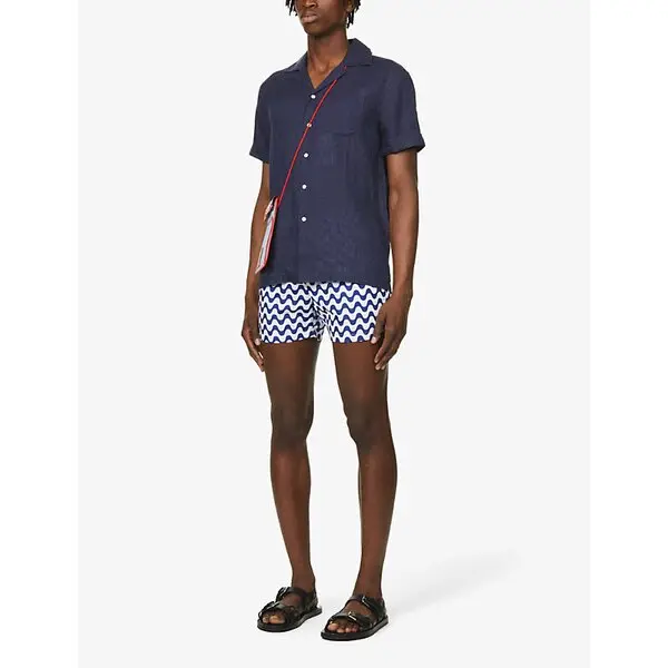 Frescobol Carioca Graphic-print Swim Shorts - Navy