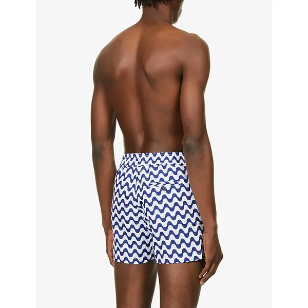 Frescobol Carioca Graphic-print Swim Shorts - Navy