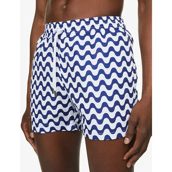 Frescobol Carioca Graphic-print Swim Shorts - Navy