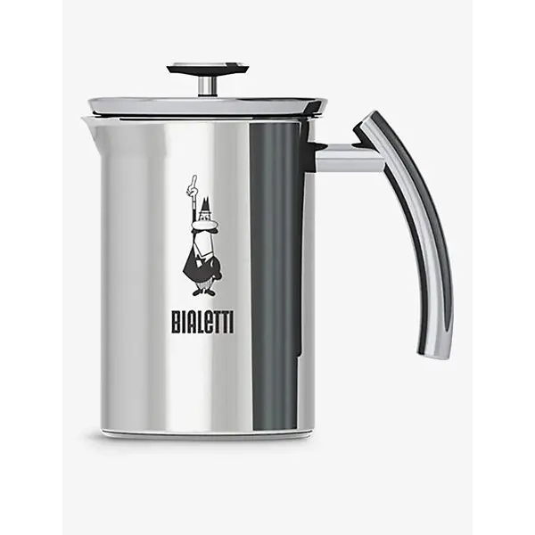 BIALETTI Manual Stainless Steel Milk Frother - Silver