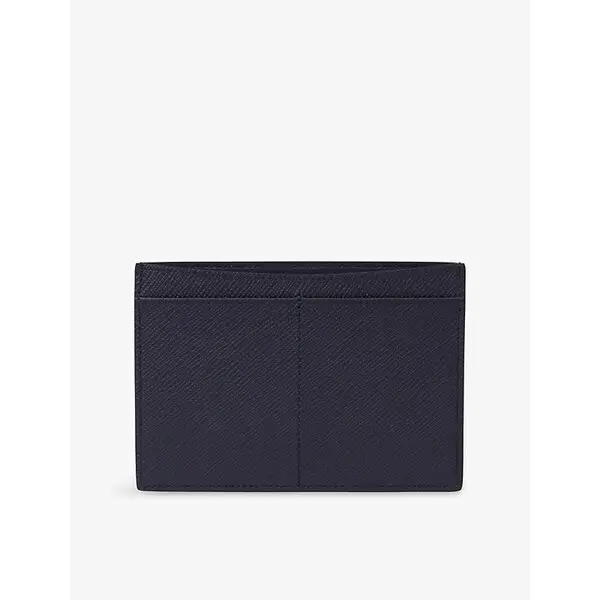 Smythson Panama Leather Passport Sleeve - Navy