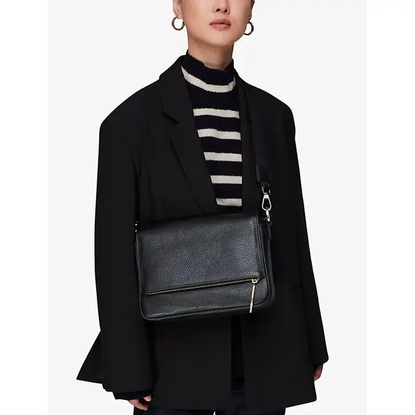 Whistles Large Bibi Leather Crossbody Bag