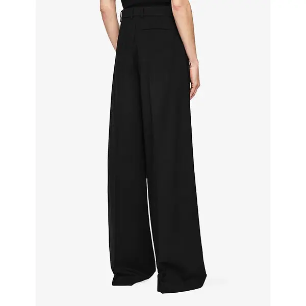 JOSEPH Alana Wide-leg Stretch-wool Trousers