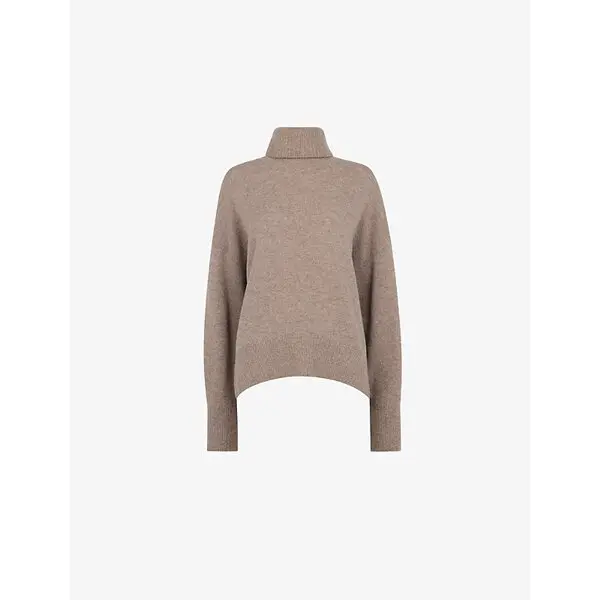 Whistles Relaxed-fit Roll-neck Wool Jumper - Brown