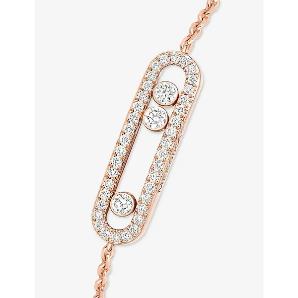 Messika Baby Move 18ct Rose-gold And Pave Diamond Bracelet