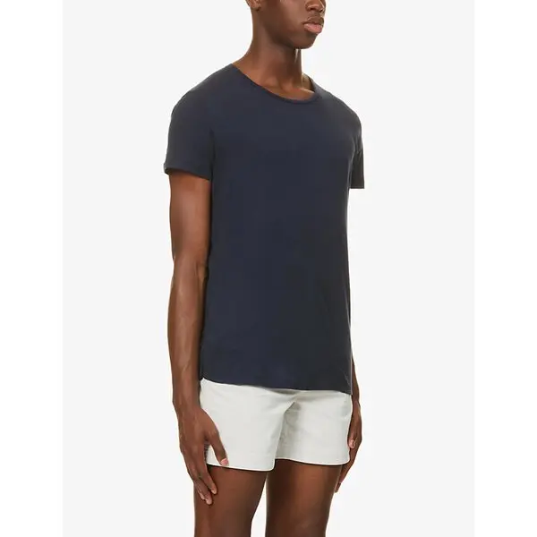 Orlebar Brown Ob-t Crewneck Cotton-jersey T-shirt - Navy