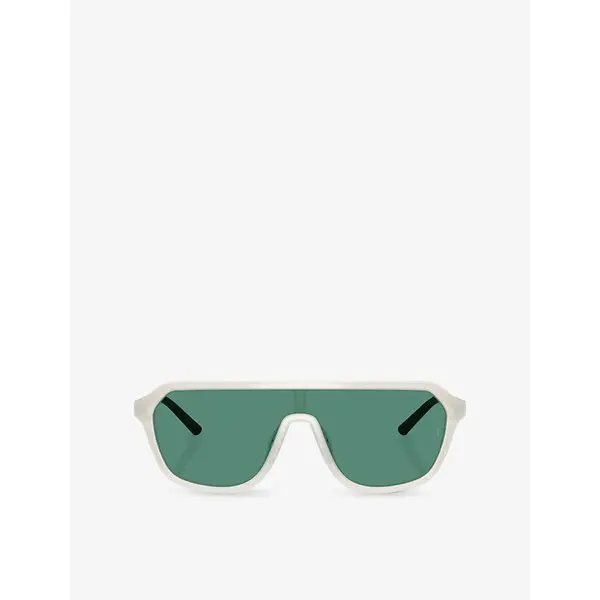 Oliver Spencer Shield-frame Acetate Sunglasses - White