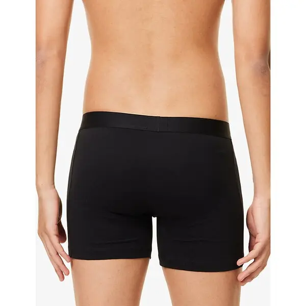 BOSS One X David Beckham Logo-waistband Pack Of Three Stretch-cotton Boxers - Black
