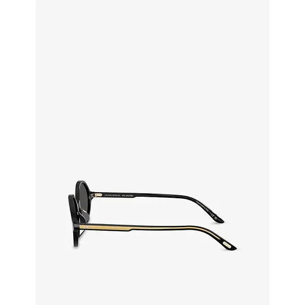 Oliver Spencer X Khaite Oval-frame Acetate Sunglasses - Black