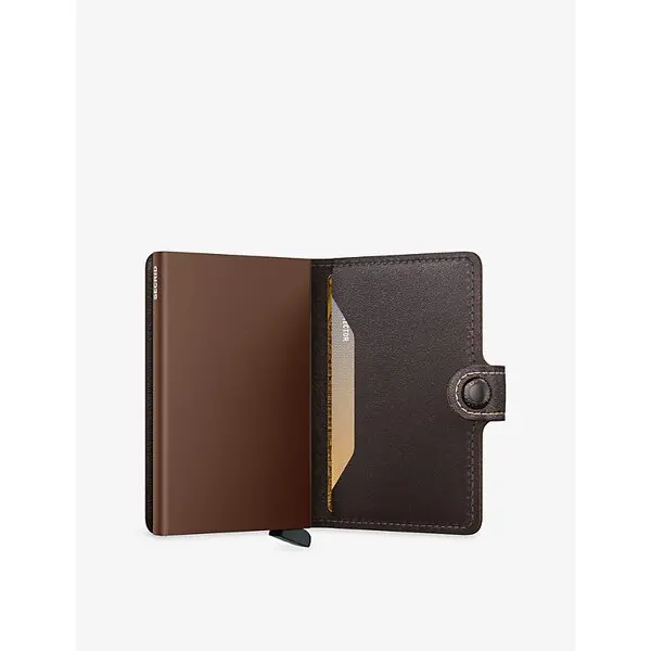 SECRID Miniwallet Leather Wallet - Chocolate