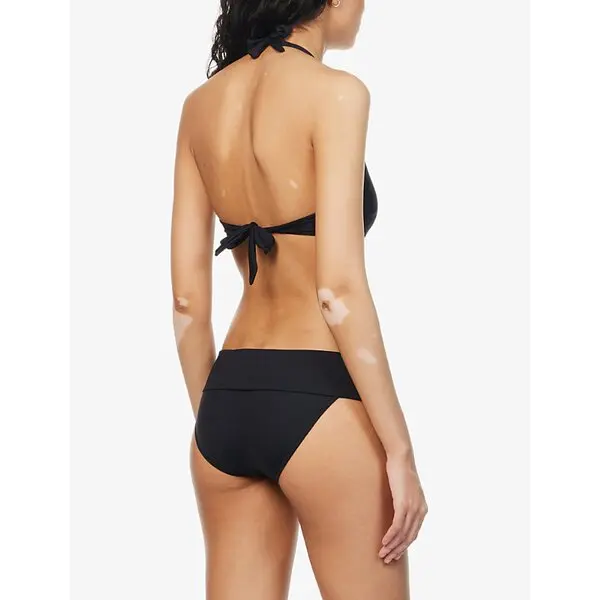 Melissa Odabash Brussels Ring-embellished Halter-neck Bikini Top - Black