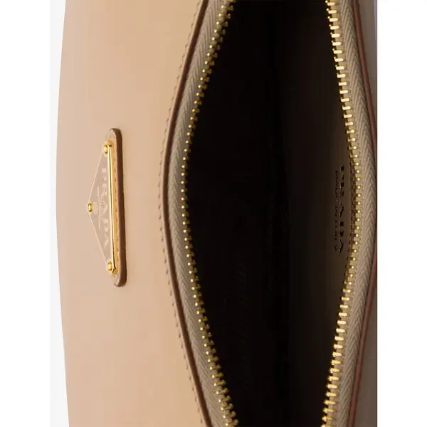Prada Small Leather Shoulder Bag - Neutral
