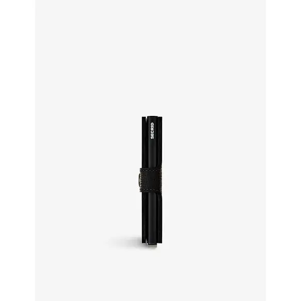 SECRID Miniwallet Crisple Leather And Aluminium Wallet - Mc-black