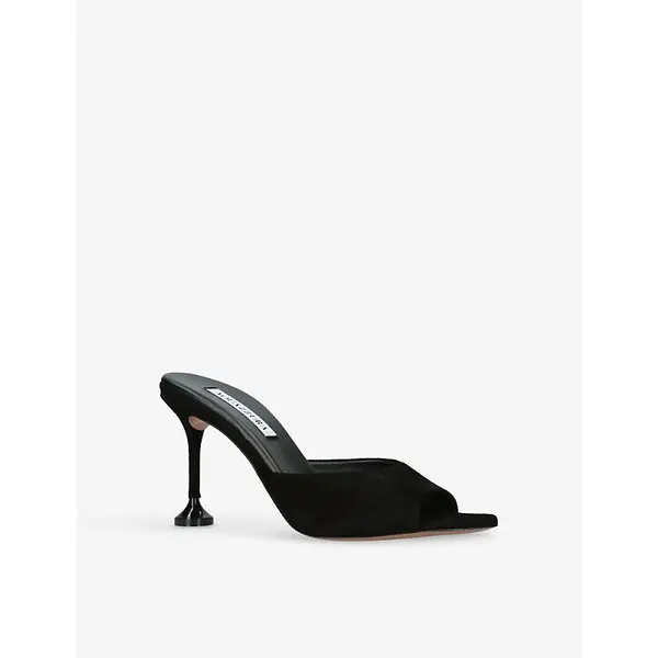 AQUAZZURA Bisous 85 Suede Mules